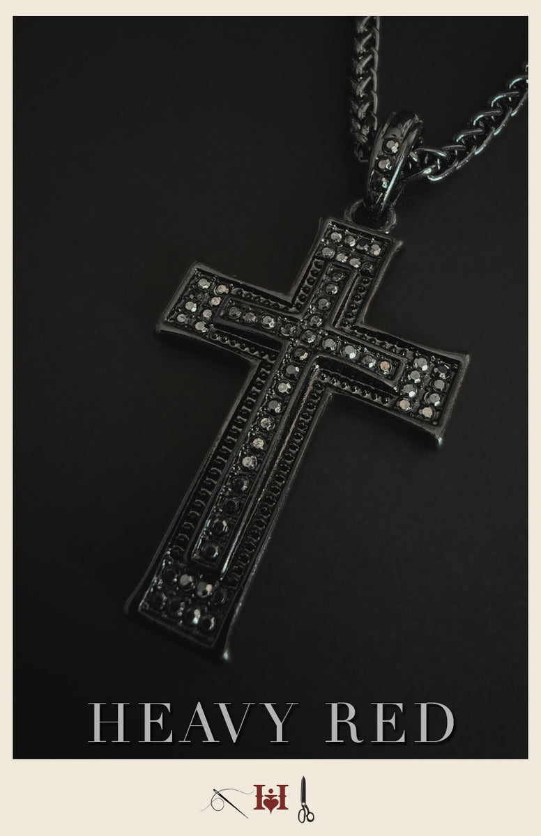 gothic spike cross necklace – HeavyRed